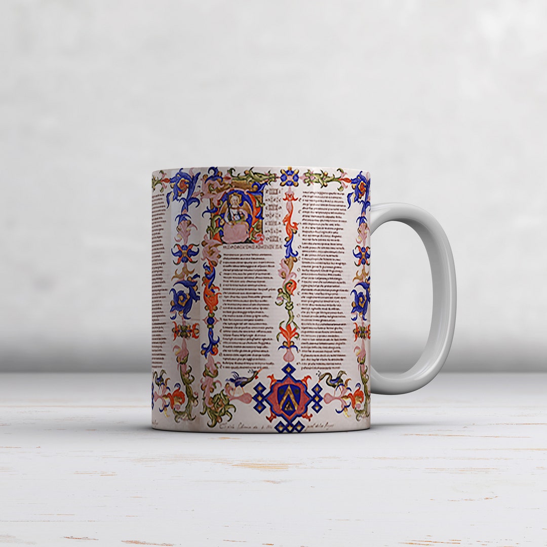 Dante Alighieri Illumination the Divine Comedy. Fine Art Mug/cup. Ideal ...