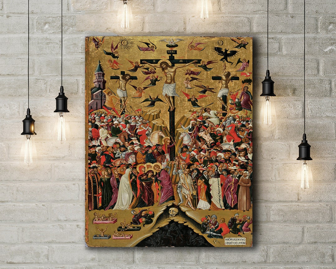 Canvas Art Print of Andreas Ritzos: the Virgin and Child Enthroned ...