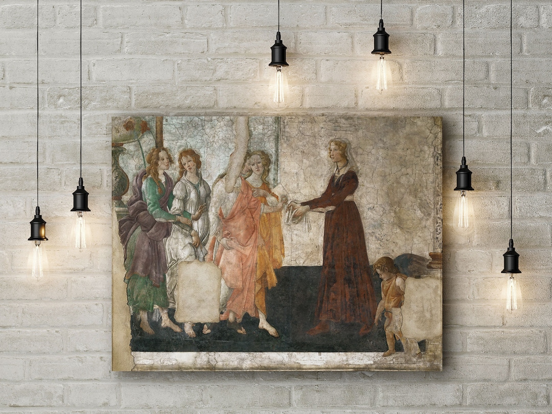 Canvas Art Print of Sandro Botticelli: Venus and the Three Graces ...