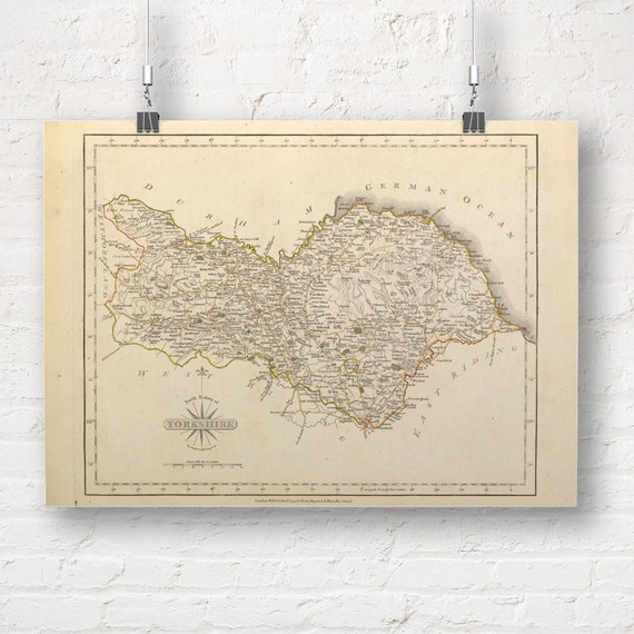 Map of the North Riding of Yorkshire England 1793. - Etsy