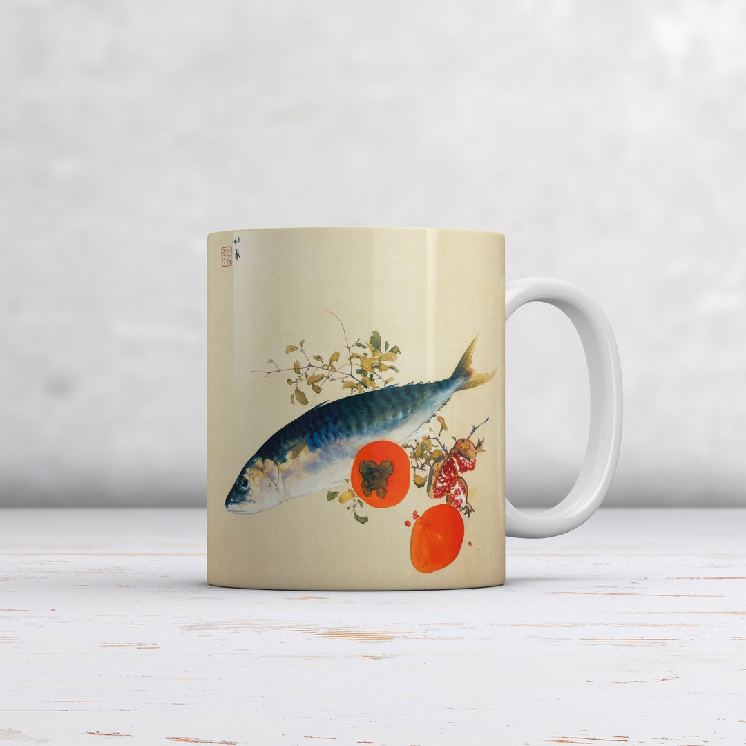 Takeuchi Seiho: Autumn Fattens Fish and Ripens Wild Fruit. Fine Art Mug ...