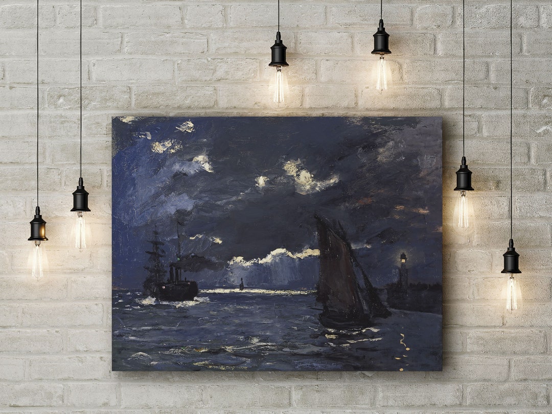 Claude Monet: A Seascape, Shipping by Moonlight. Large Size (30 X 20 ...
