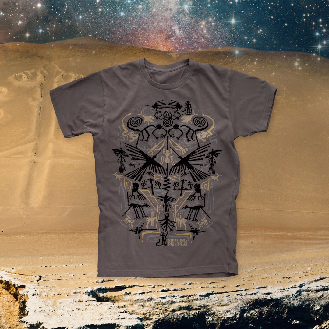 Nazca Lines T-shirt: Sauriêl People Organic Cotton Tee - Etsy