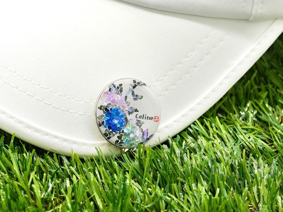 Mother of Pearl Flower Golf Ball Marker, Personalized Custom Golf Gift ...