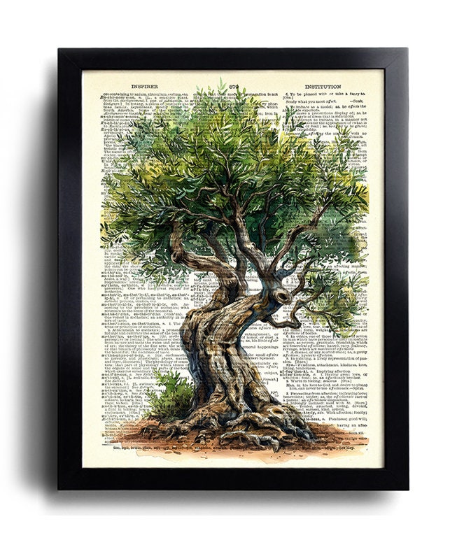Olive Print Set of 6 Olive Wall Art Olive Poster Green Olive Painting ...