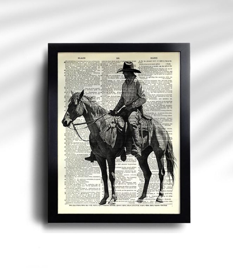 Cowboy Print Set of 6 Cowboy Poster Cowboy Wall Art Cowboy Art Print ...