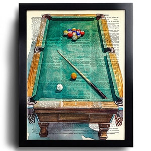 Billiards Print Set of 5 Billiards Wall Art Billiards Poster Vintage ...
