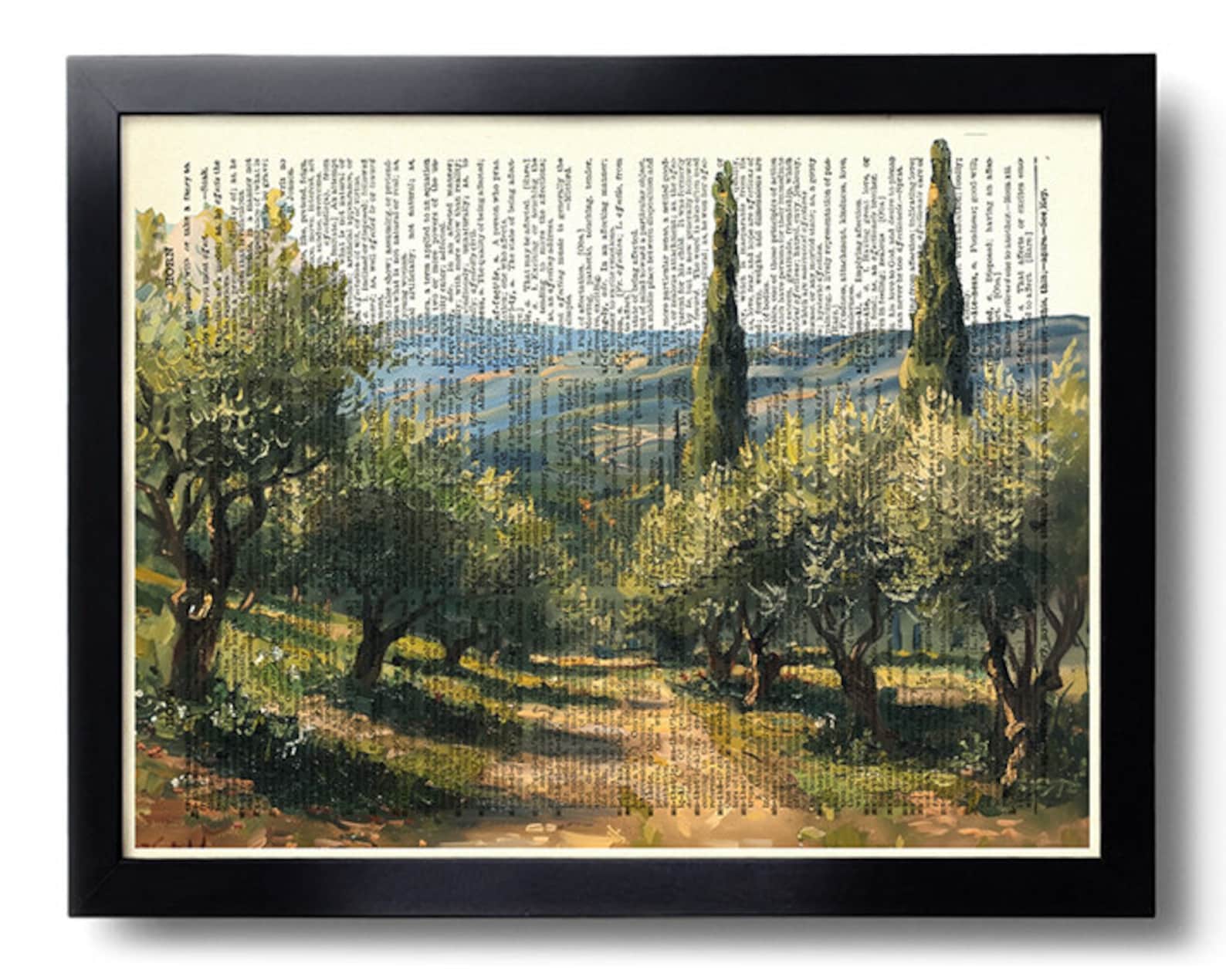 Olive Print Set of 6 Olive Wall Art Olive Poster Green Olive Painting ...