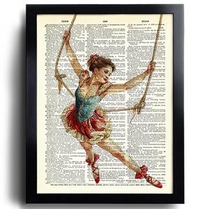 Vintage Circus Print Set of 6 Circus Acrobats Poster Acrobat Women Wall ...