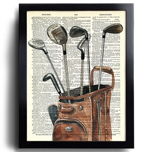 Golf Print Set of 5 Golf Poster Golfing Poster Vintage Golf Wall Decor ...
