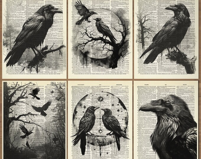 Strawberry Crows Print - Etsy