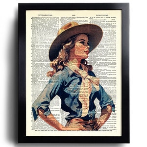 Cowgirl Print Set of 6 Cowgirl Poster Vintage Cowboy Wall Art Cowboy ...