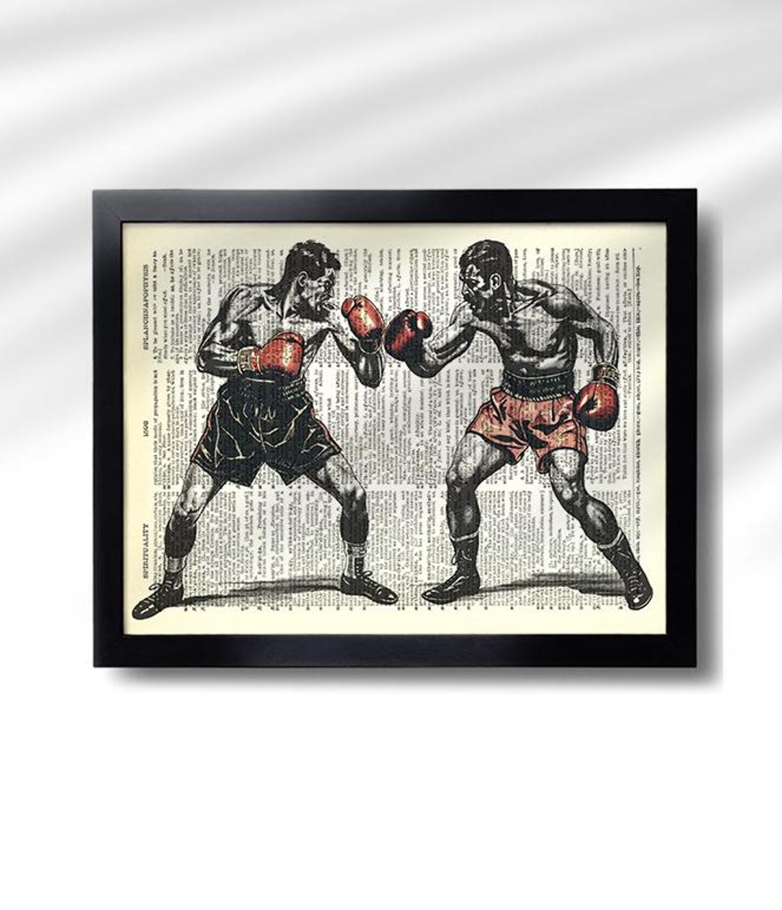 Boxing Print Set of 5 Boxing Poster Vintage Boxing Wall Decor Boxing ...