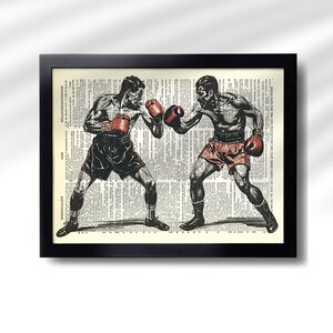 Boxing Print Set of 5 Boxing Poster Vintage Boxing Wall Decor Boxing ...