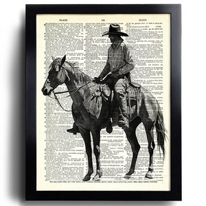 Cowboy Print Set of 6 Cowboy Poster Cowboy Wall Art Cowboy Art Print ...