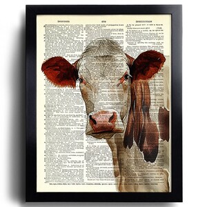 Cow Print Set of 5 Cow Poster Cow Painting Cow Art Print Cow Gifts Cow ...