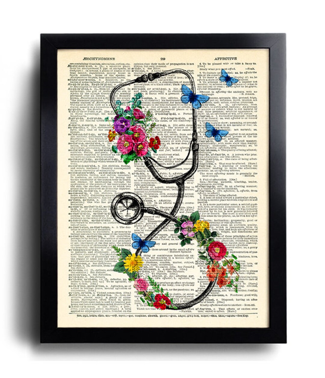 Stethoscope Print Stethoscope Flower Poster Nurse Gift Doctor Gift ...
