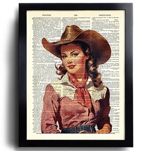 Cowgirl Print Set of 6 Cowgirl Poster Vintage Cowboy Wall Art Cowboy ...