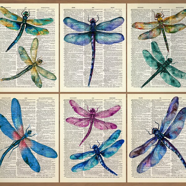 Dragonfly Wall Art - Etsy
