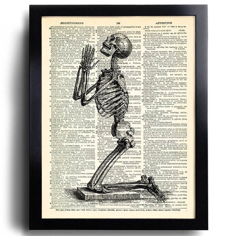 Skeleton Art Print - Etsy
