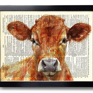Cow Print Set of 5 Cow Poster Cow Painting Cow Art Print Cow Gifts Cow ...