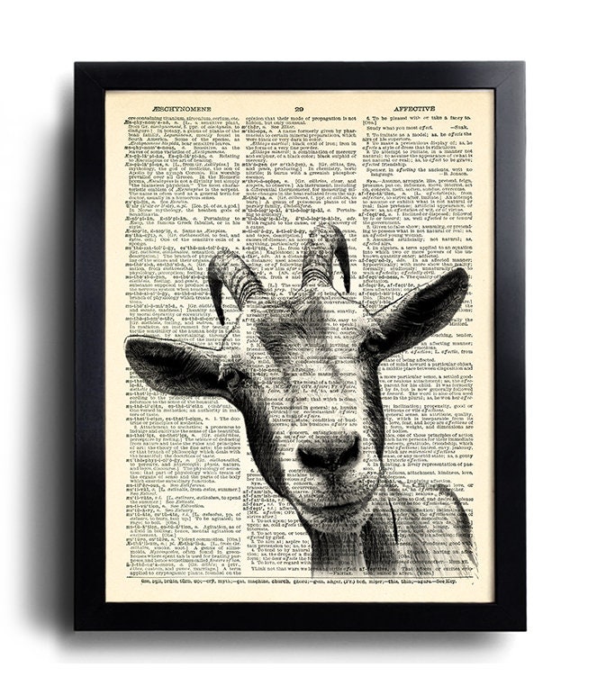 Goat Print Goat WALL ART Goat Poster Goat Wall Decor Goat - Etsy