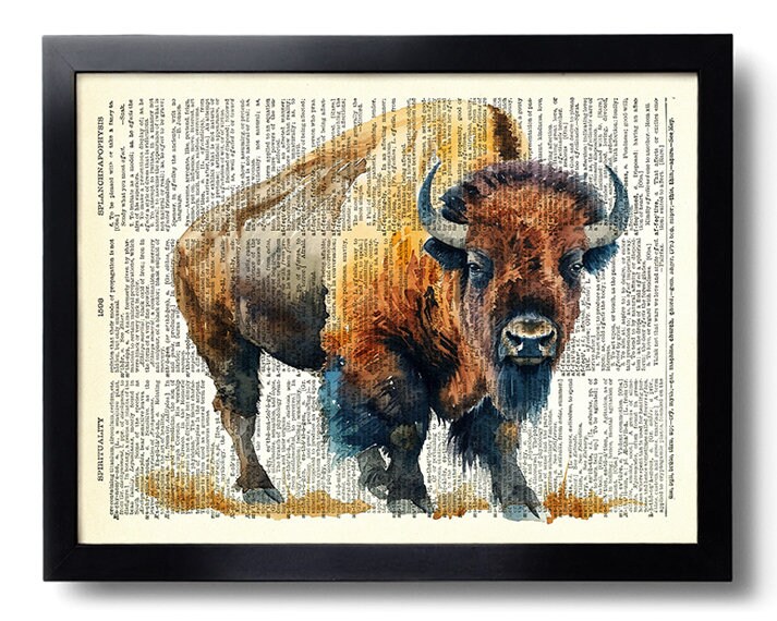Buffalo Print Set of 5 Buffalo Poster Set Buffalo Painting Art Print ...