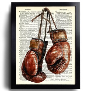 Boxing Print Set of 5 Boxing Poster Vintage Boxing Wall Decor Boxing ...