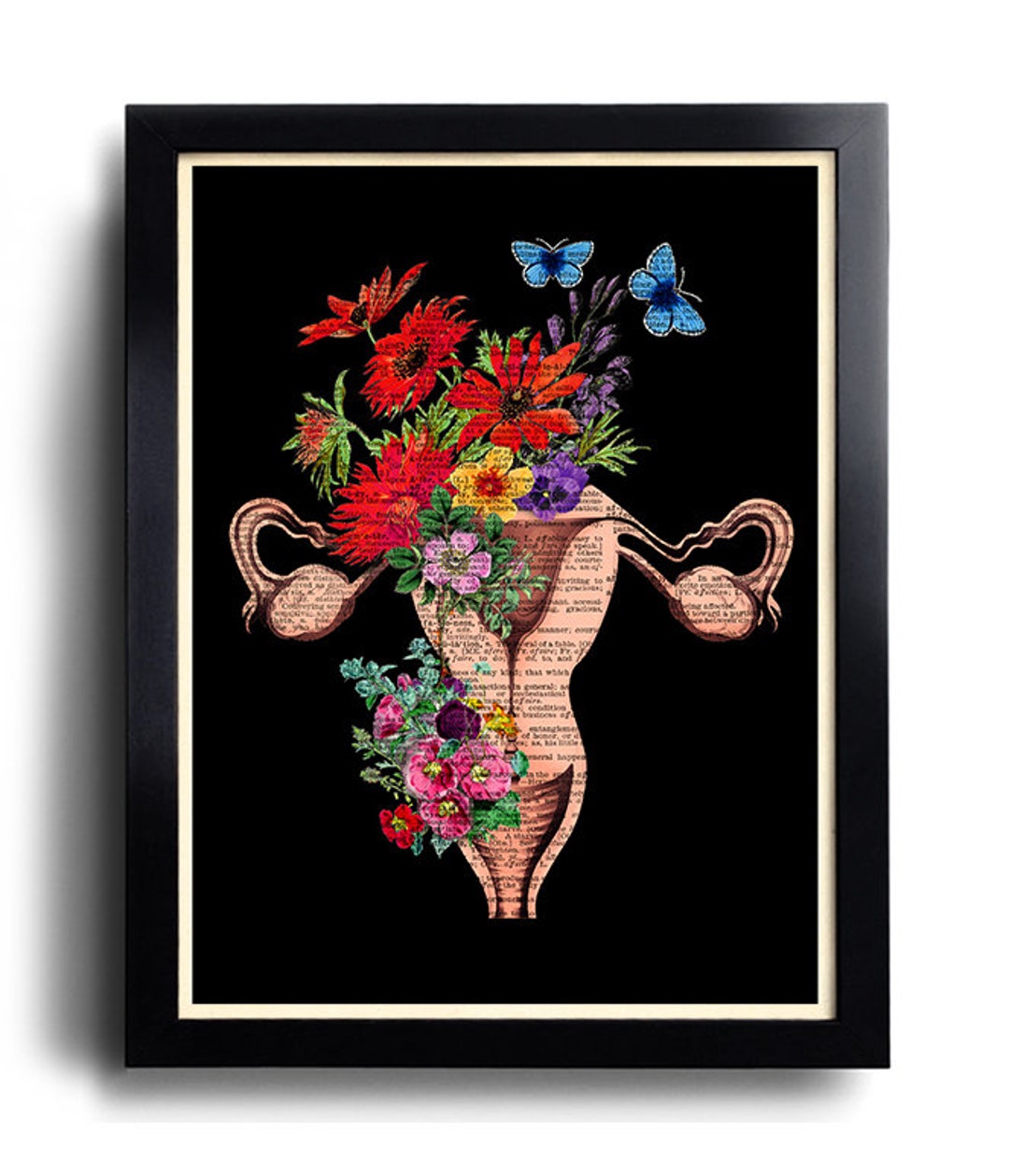 Útero Imprimir Sistema reproductor femenino Útero Póster Embarazo ...