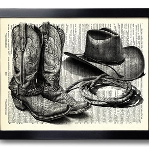 Cowboy Print Set of 8 Cowboy Poster Cowboy Wall Art Cowboy Art Print ...