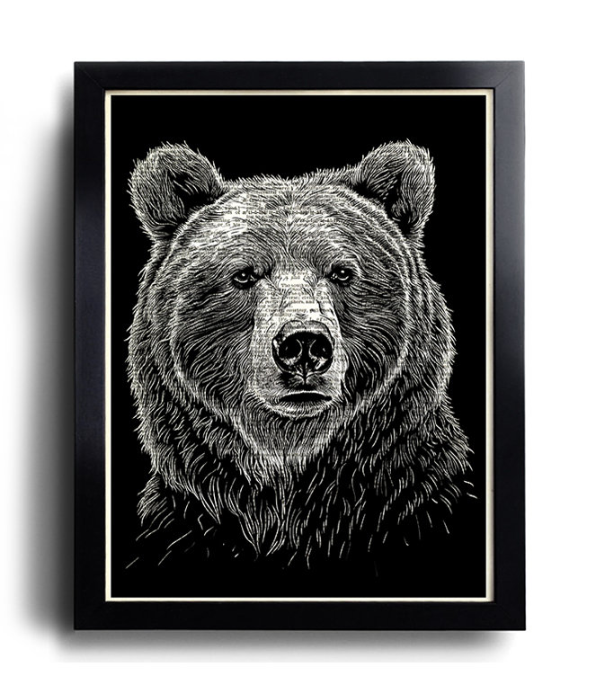 Bear Print Set of 6 Bear Wall Art Bear Poster Bear Painting Bear ...