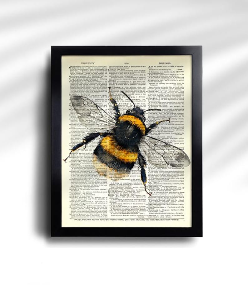 Bee Print Set of 7 Prints Bee Poster Bee Farmhouse Decor Bumble Bee Art ...
