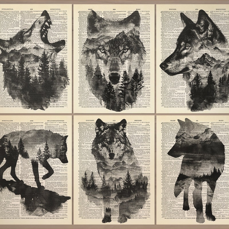 Wolf Poster - Etsy