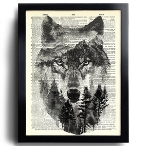 Wolf Print Set 6 Wolf Poster Wolf Wall Art Wolf Painting Wolf Gifts ...