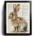 Rabbit Art Print Set of 6 Rabbit Wall Art Rabbit Poster Rabbit Painting ...