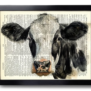 Cow Print Set of 5 Cow Poster Cow Painting Cow Art Print Cow Gifts Cow ...