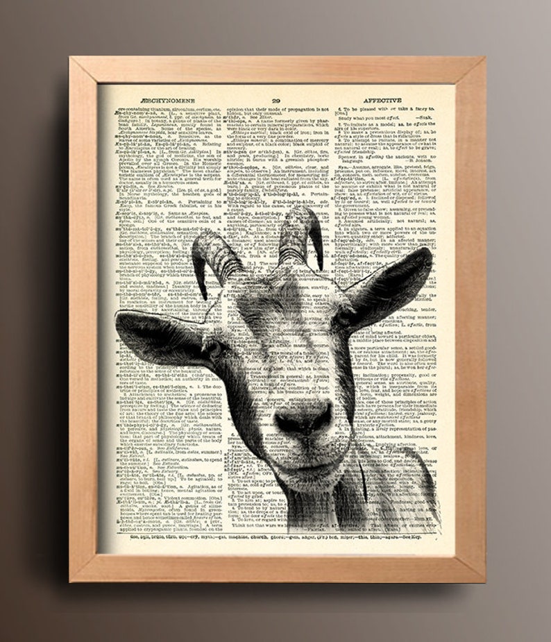 Goat Print Goat WALL ART Goat Poster Goat Wall Decor Goat - Etsy