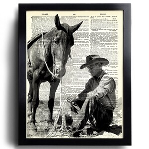 Cowboy Print Set of 8 Cowboy Poster Cowboy Wall Art Cowboy Art Print ...