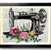 Sewing Print Set of 5 Sewing Poster Vintage Sewing Machine Poster Craft ...
