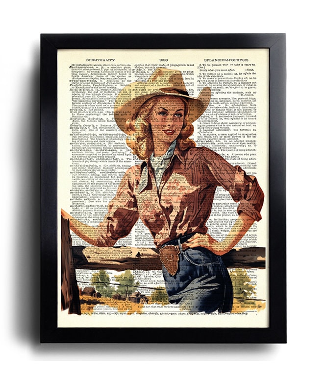 Cowgirl Print Set of 6 Cowgirl Poster Vintage Cowboy Wall Art Cowboy ...