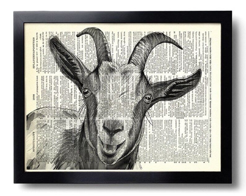 Goat Print Set of 5 Goat Poster Goat Painting Goat Art Print Goat Gifts ...
