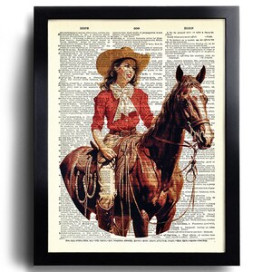 Cowgirl Print Set of 6 Cowgirl Poster Vintage Cowboy Wall Art Cowboy ...