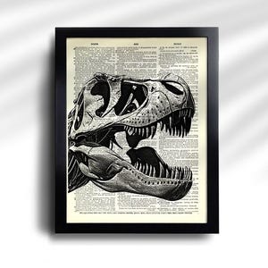 Dinosaur Print Set of 5 Dinosaur Skeleton Poster Dinosaur Decor ...