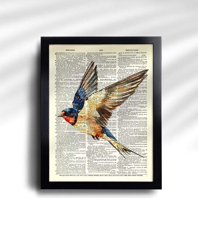 Swallow Print Set of 5 Swallow Poster Swallow Bird Print Swallow Wall ...