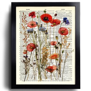 Flower Prints Set of 6 Wildflower Poster Wildflowers Wall Art Wild ...