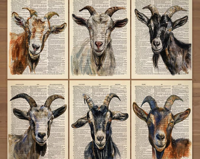 Neon Goats A4 Risograph Print, Art Print, Goat Lover Gift, Pink ...