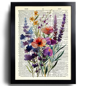 Flower Prints Set of 6 Wildflower Poster Wildflowers Wall Art Wild ...