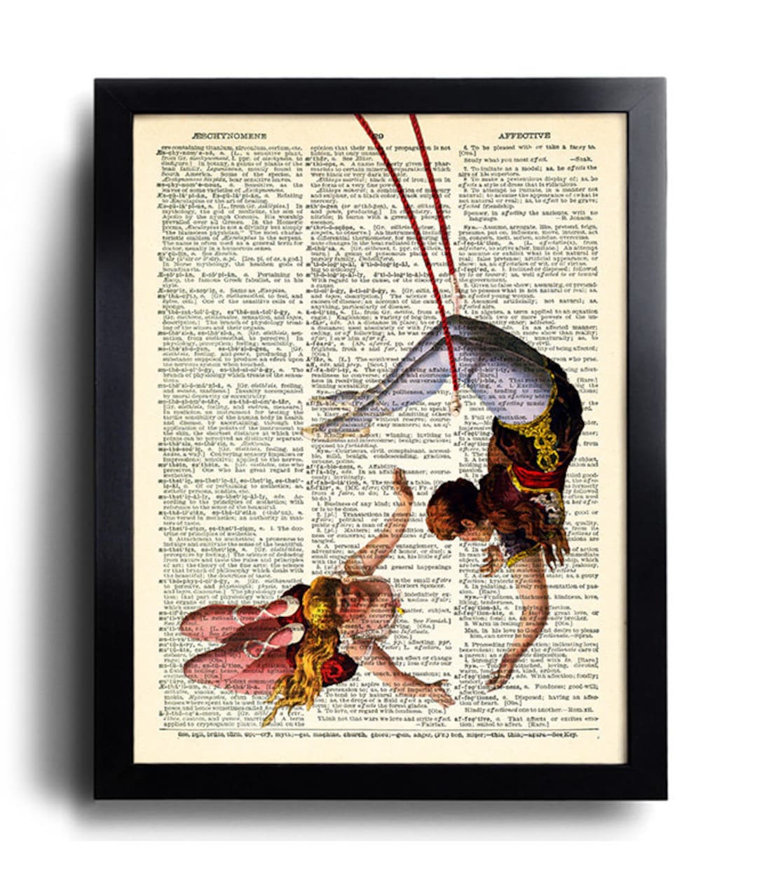 Acrobat Woman Circus Acrobats Art Print Poster Vintage Book Print ...