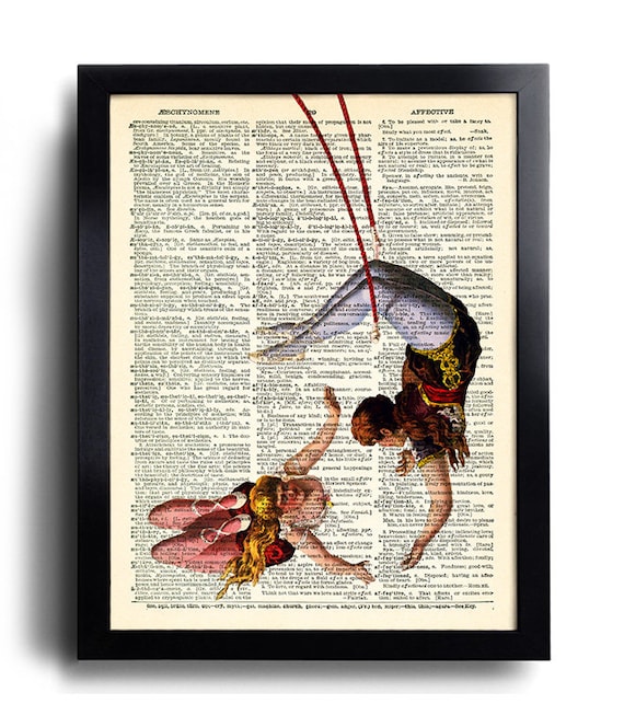 Circus Acrobats Poster Vintage Circus Poster With Acrobats Clowns And