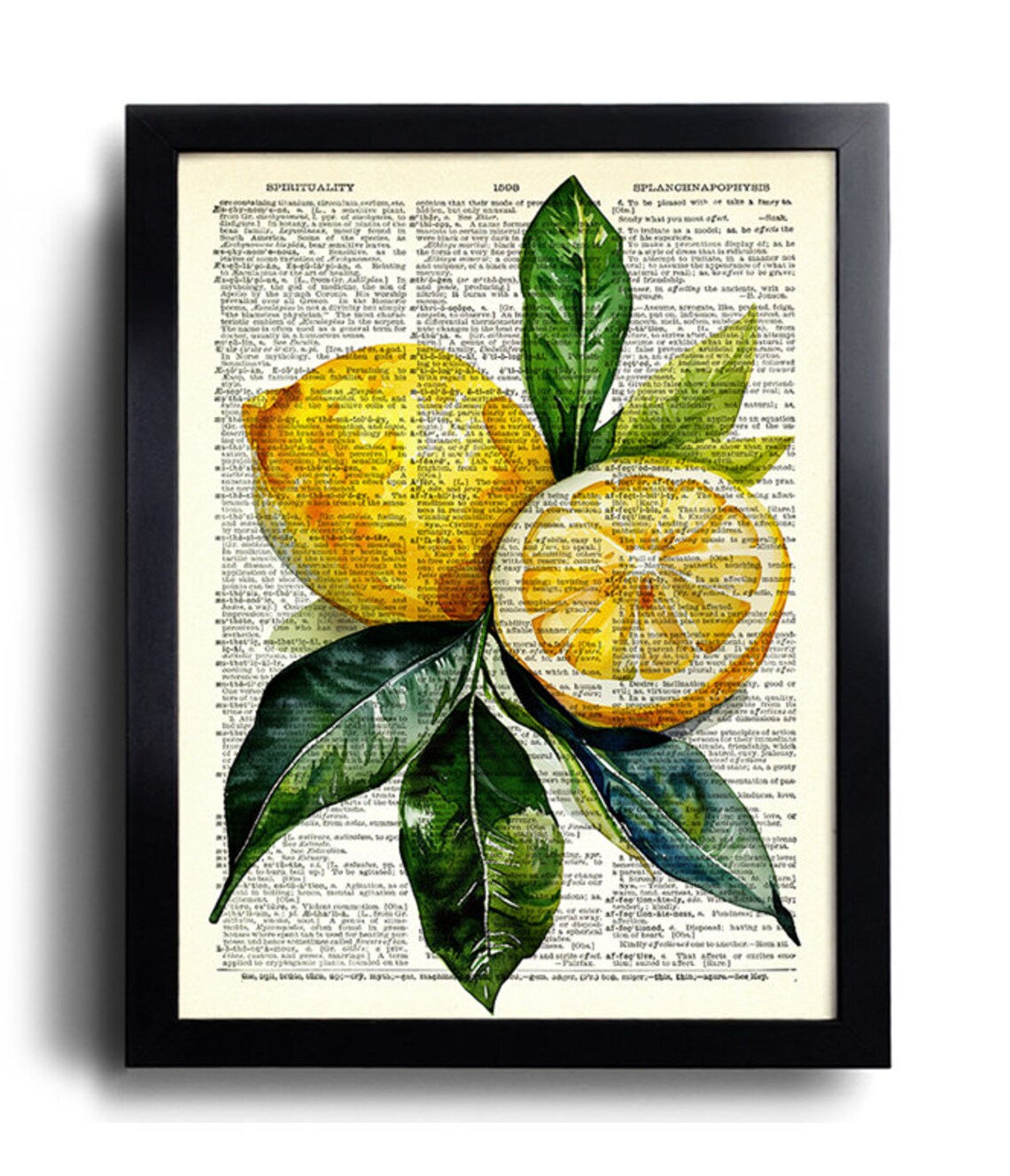 Lemon Print Set of 6 Lemon Wall Art Lemon Poster Lemon Painting Lemon ...